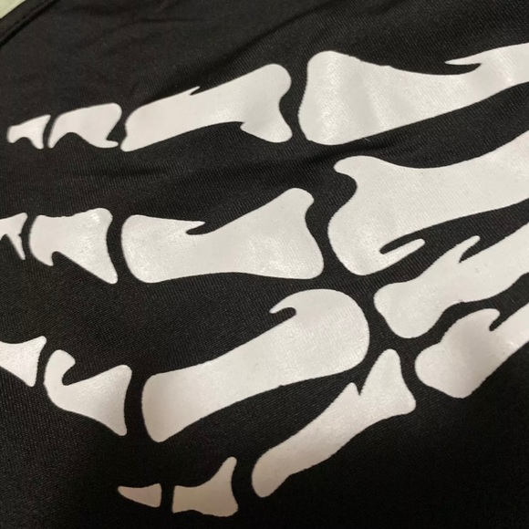 Tops | Sexy Skeleton Hand Cropped Tank Top | Poshmark